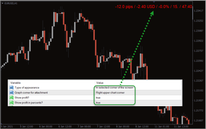 Show Pips MT4 indicator - intradaysoft.com